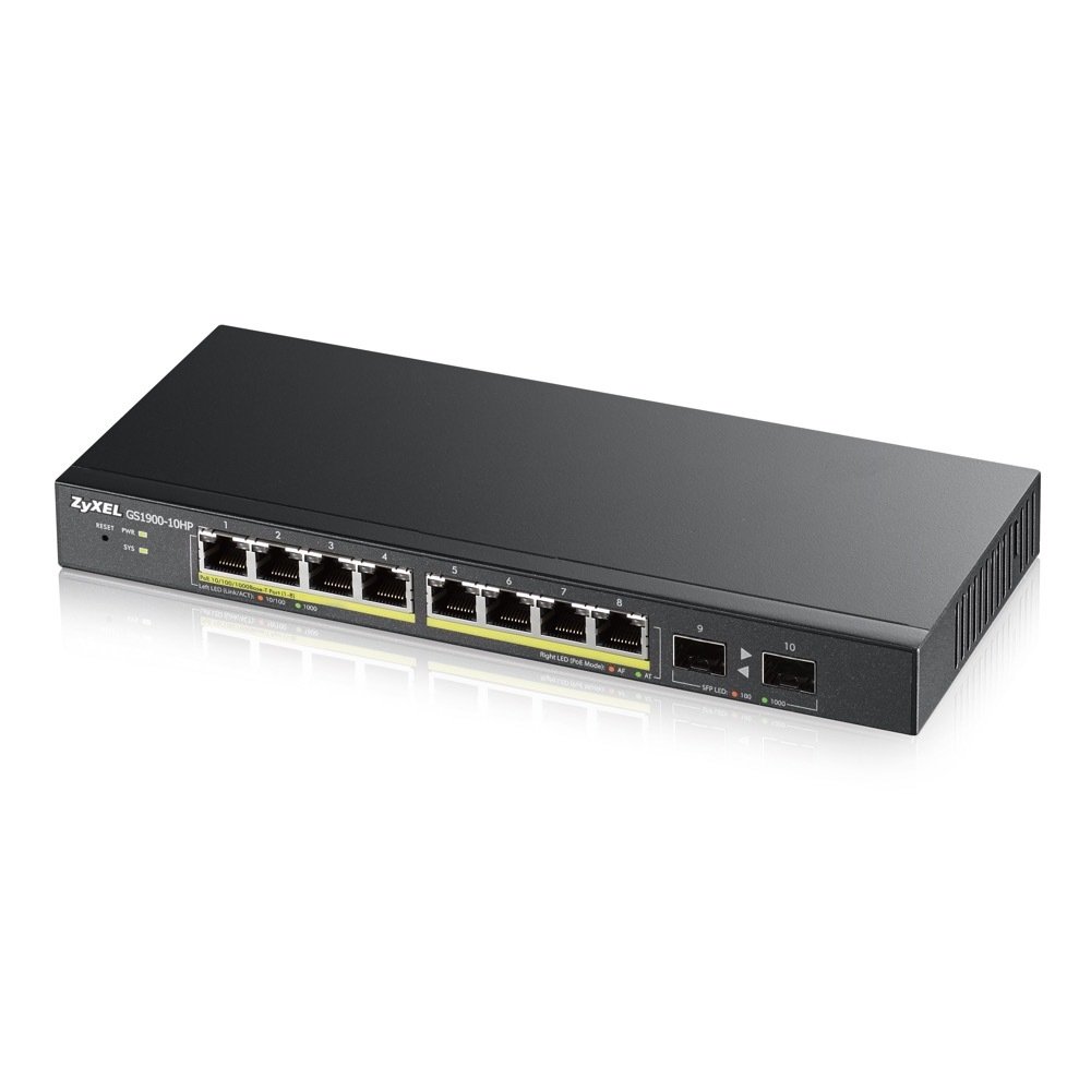 GS1900-10HP v2 8-port GbE Akıllı Yönetilebilir PoE Switch